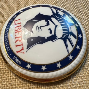 Vintage Liberty Trinket Box by Villeroy & Boch USA Lady Liberty ...
