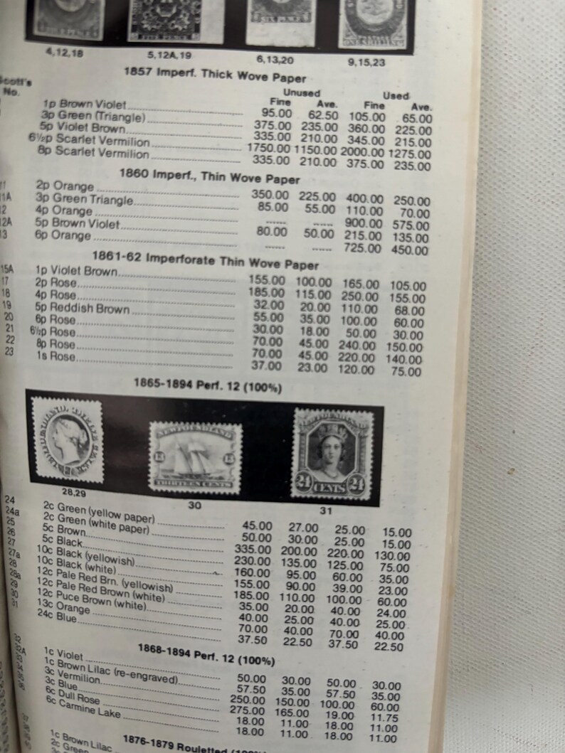 Vintage Price List of United States Canada & United Nations Stamps Book ...