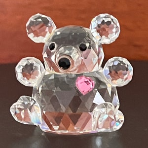 Swarovski Crystal Pink Heart Birthday Bear, Princess Mo Mini Color ...