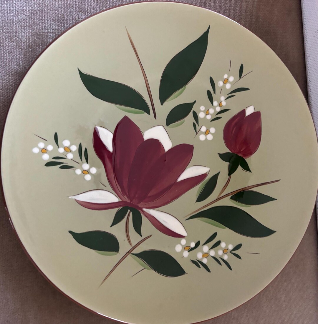 Stangl Pottery Plate Flowers Design Potteries From Trenton, NJ Hand ...