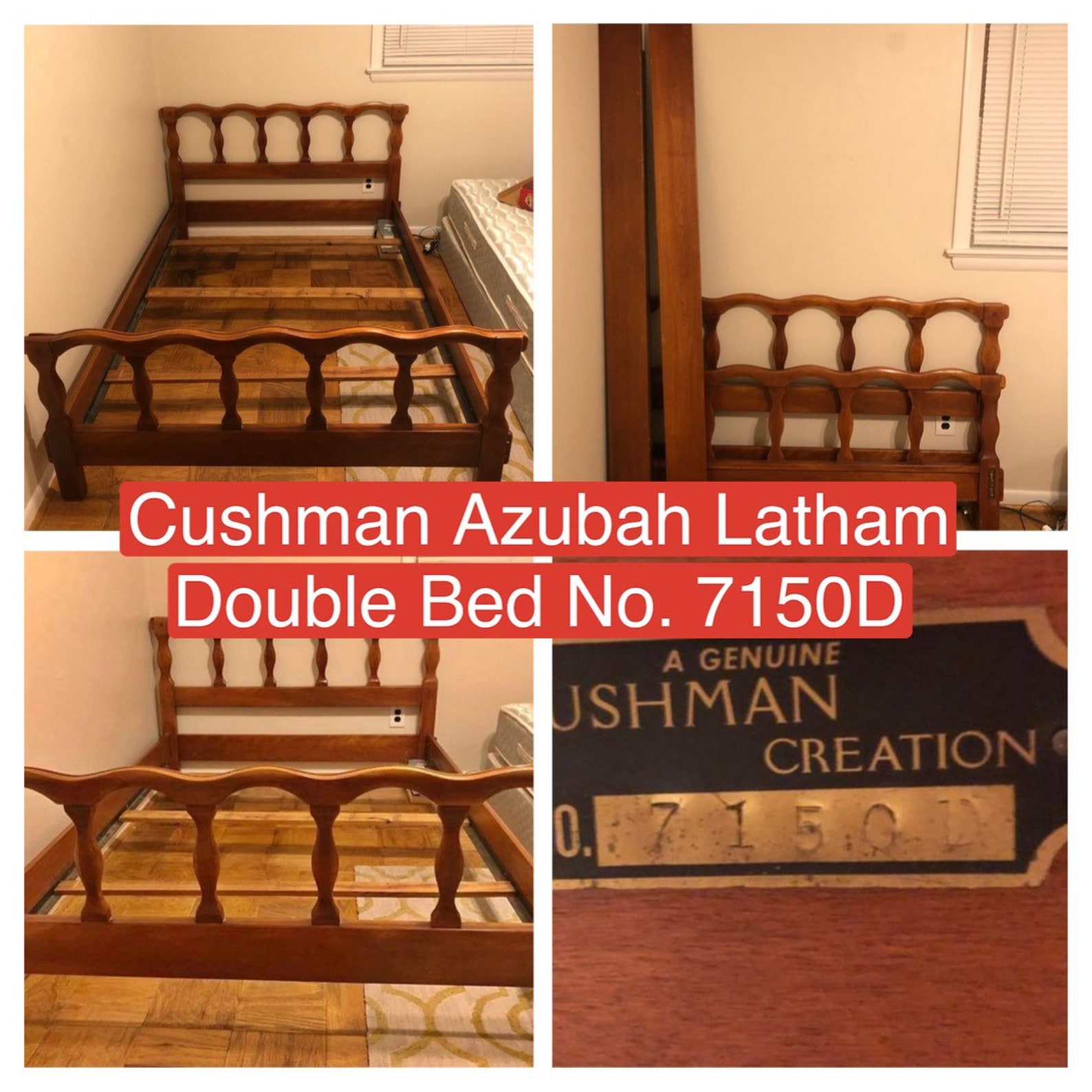 Cushman Colonial Creations Azubah Latham Double Bed No. 7150D Furniture ...