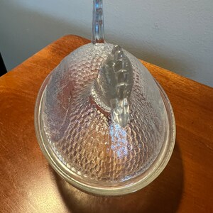 Vintage Glass Rooster on Nest Covered Dish Nesting Chicken Clear With ...