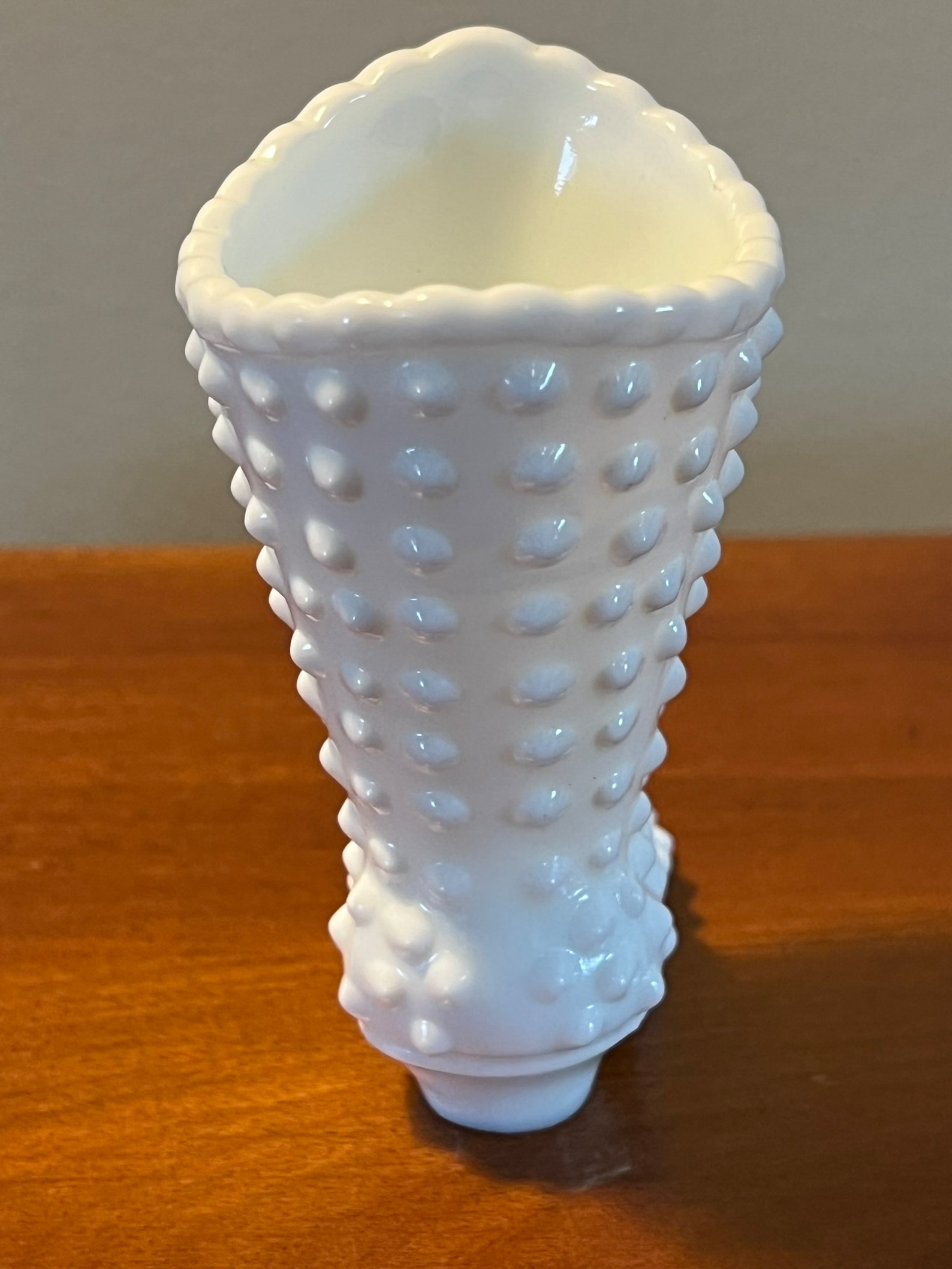 Vintage Fenton Milk Glass Hobnail Boot Shoe White Lace Victorian Boot ...