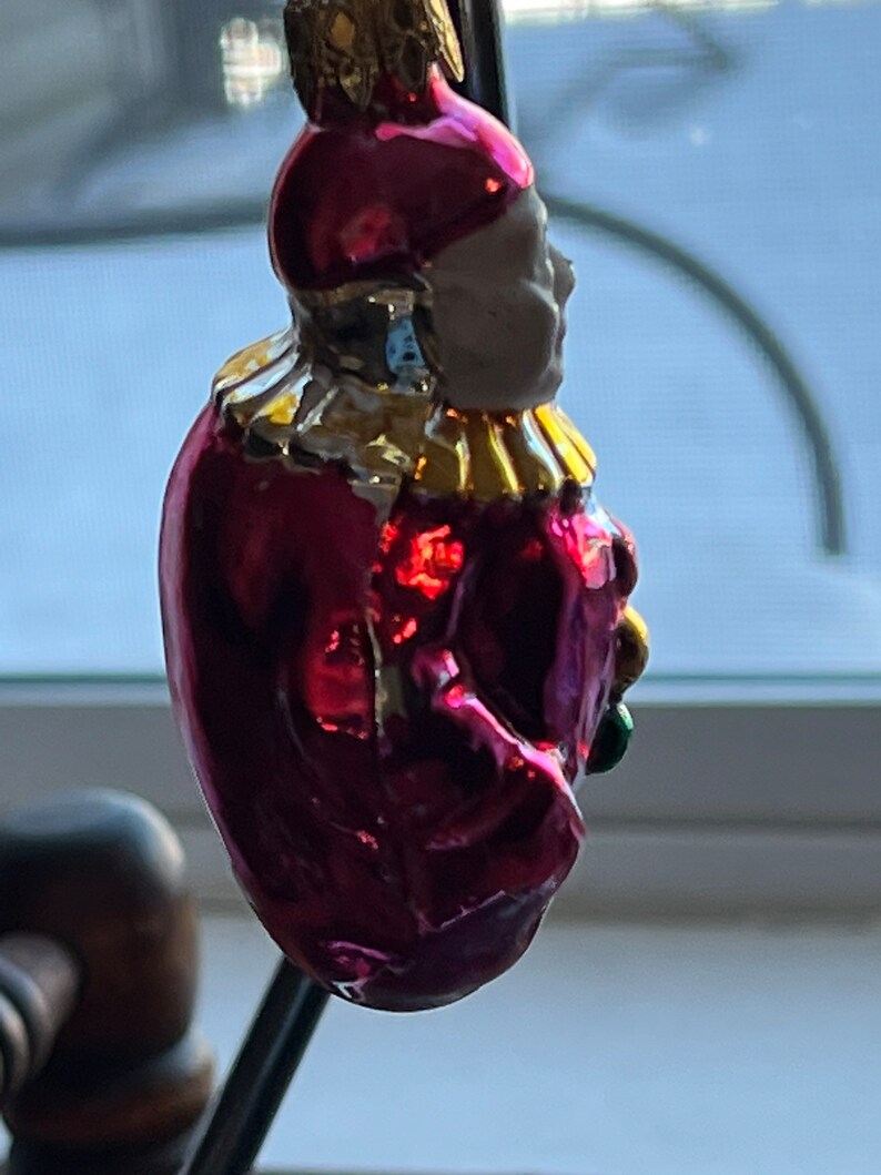 Vintage Clown Hand Blown Art Glass Ornament Made in West Germany Old ...