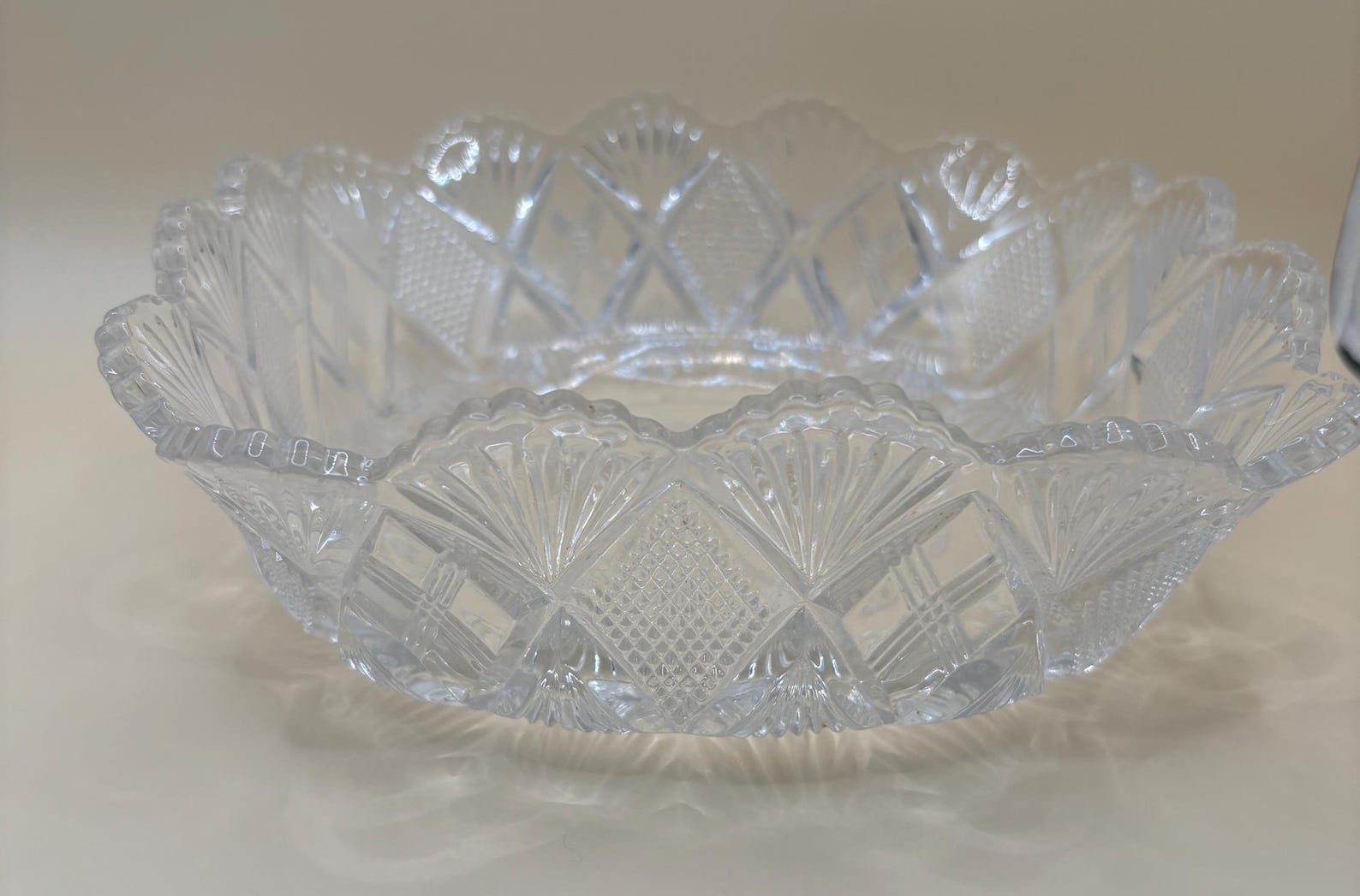 Antique Duncan Miller Square Glass Bowl Curved Sides Home Decor & Gifts ...