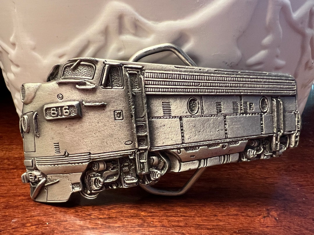 Vintage Train Locomotive Belt Buckle, 816 Pewter Railroad Buckle, by ...
