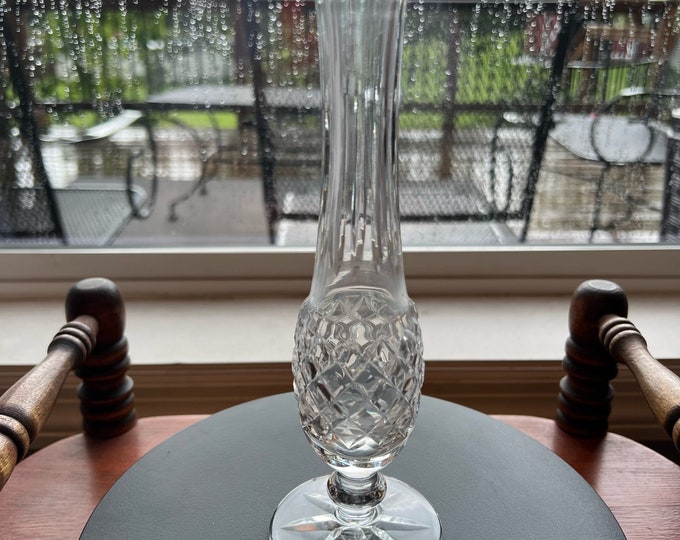 Vintage Waterford Crystal Stem Vase Bud Vase Cut Glass With Floral Star ...