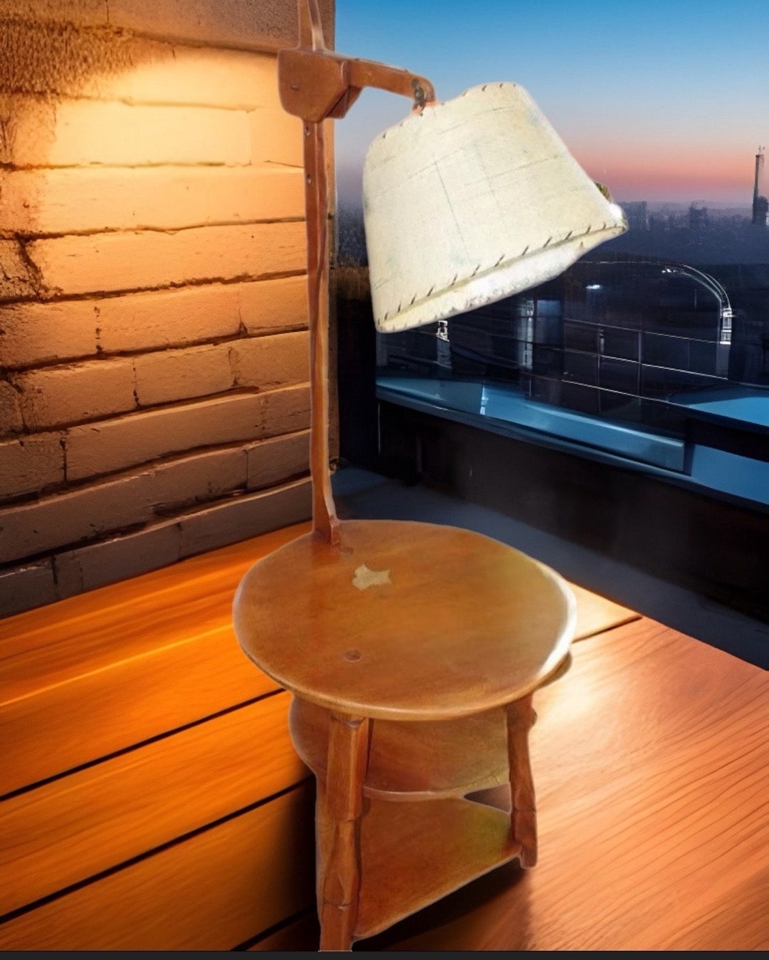 Cushman Colonial Creations Table Lamp: Three-shelf Rustic Lighting - Etsy