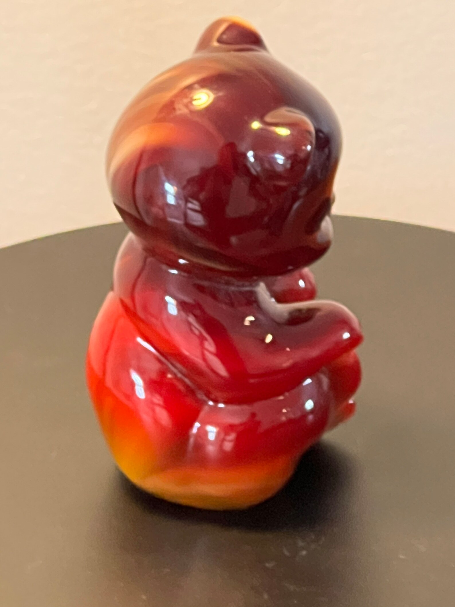 Vintage Fenton Bear Ruby Marble Slag Glass 1984 Levay Special - Etsy