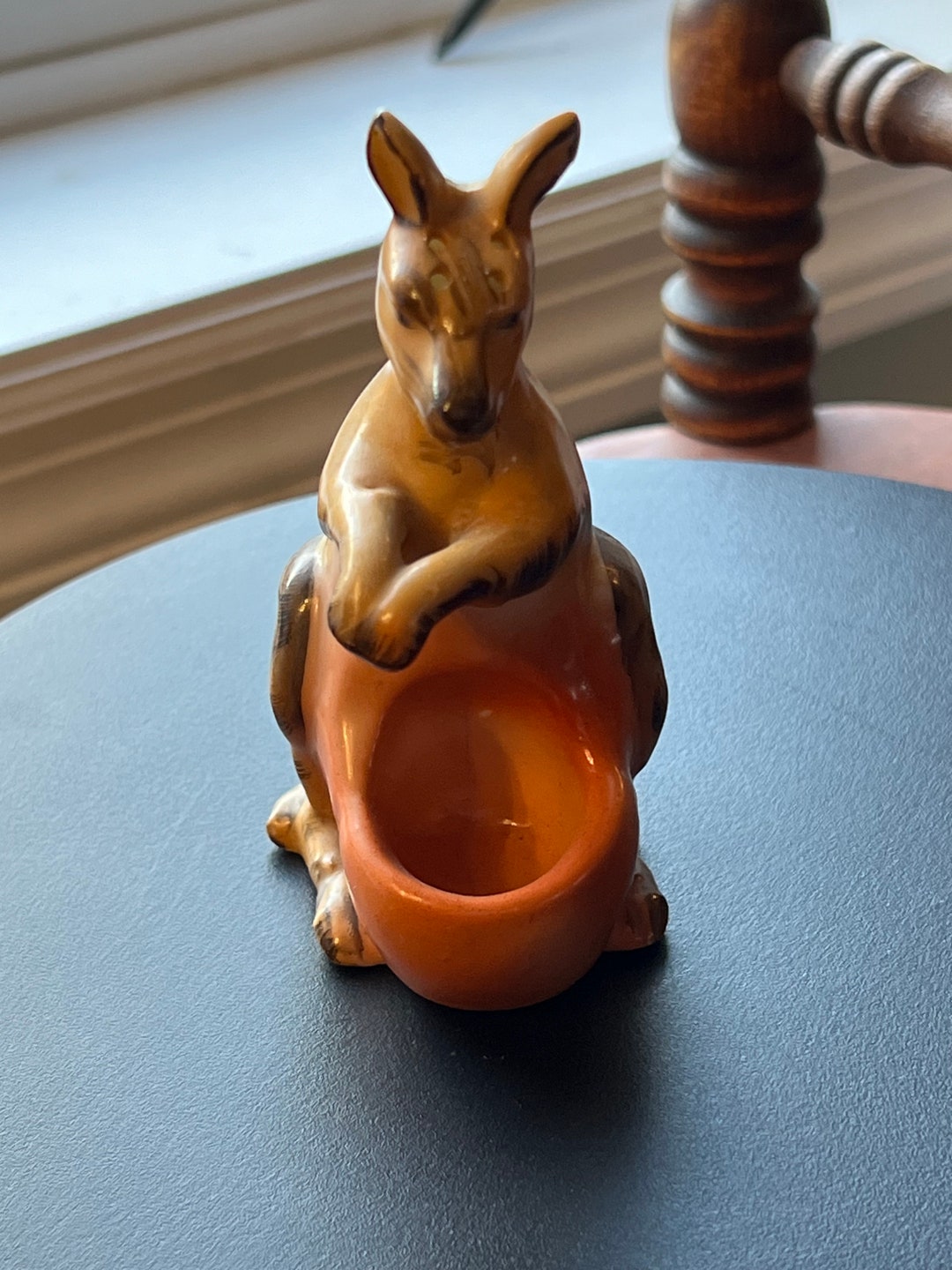 Vintage Kangaroo Ceramic Figurine, Kangaroo Toothpick Holder, Small ...