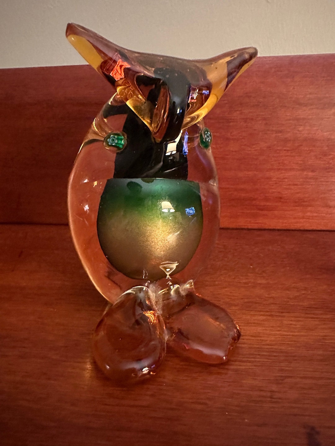 Vintage Murano Glass Owl, Made With 24k Gold, Murano Glass Art, Lover ...