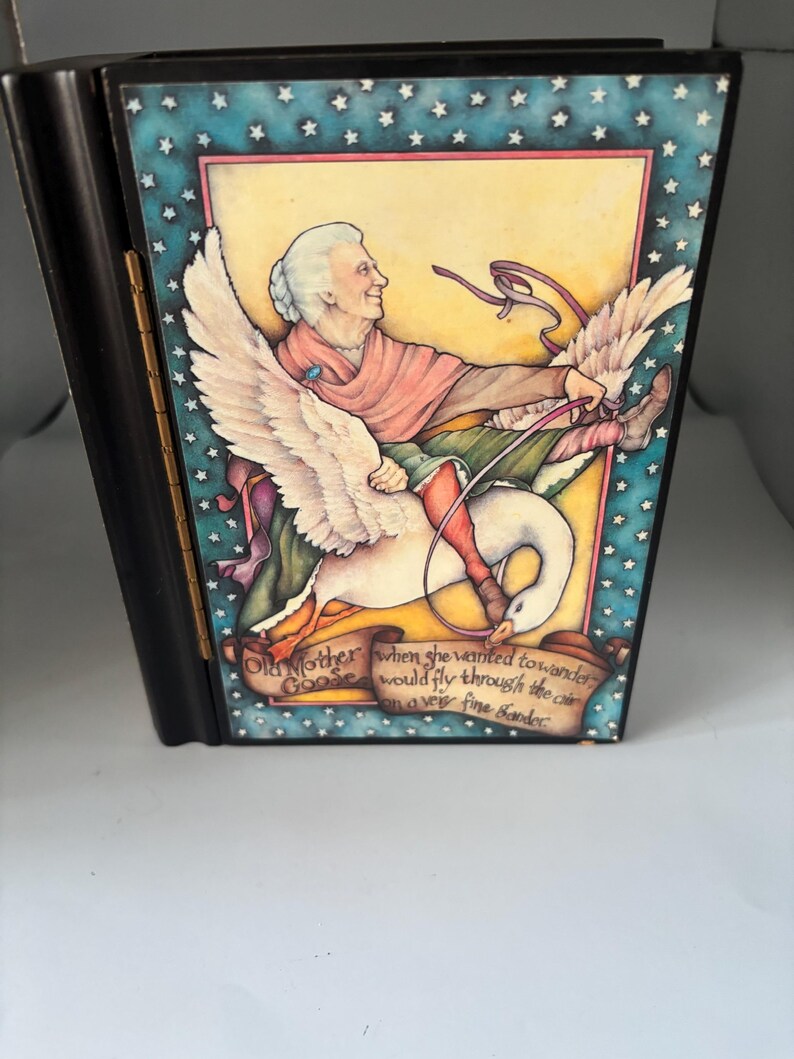 Vintage Enesco Mother Goose Music Box, 3D Pop up Scene, Twinkle Twinkle ...