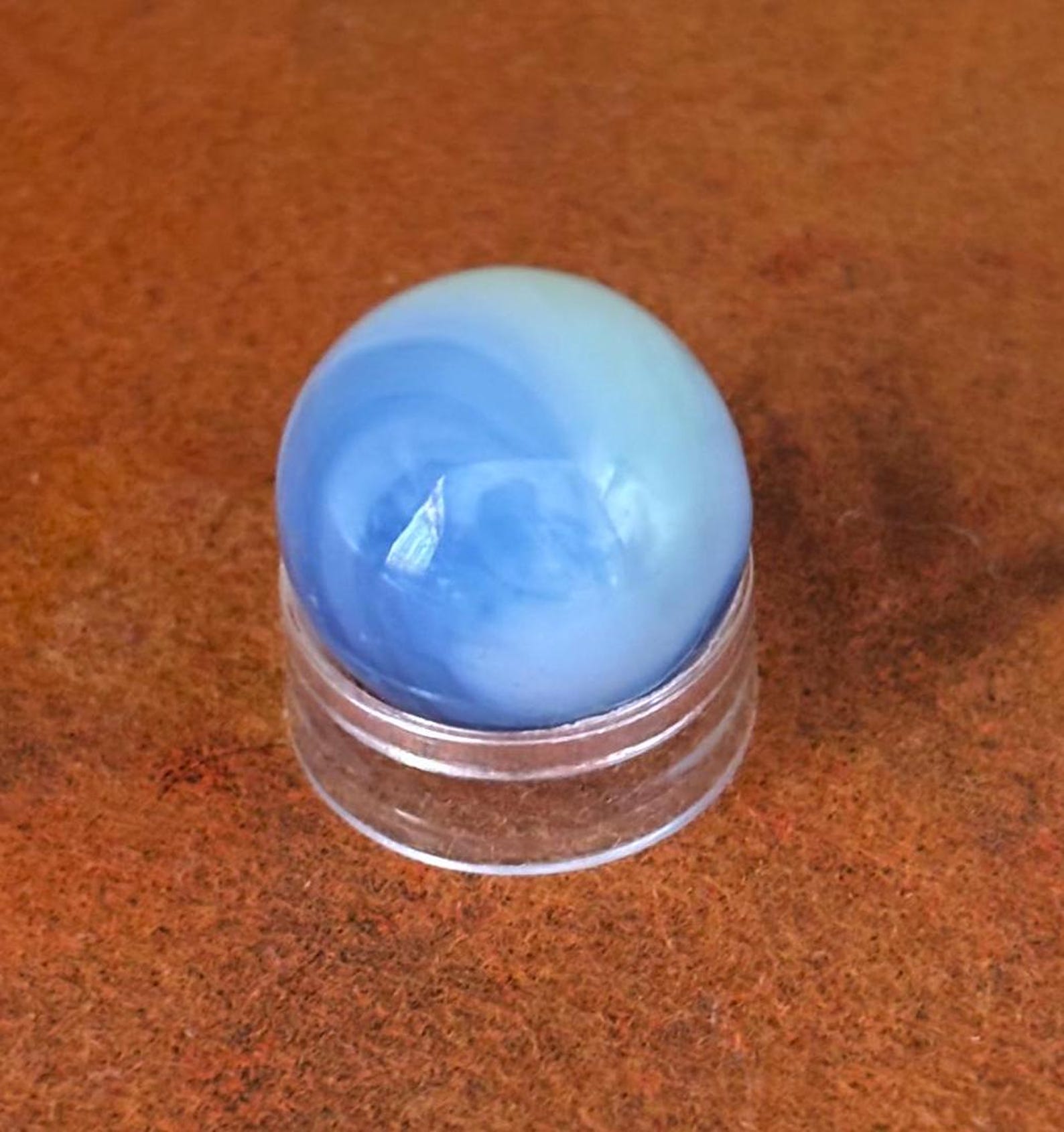 Vintage Vitro Conqueror Glass Marble Blue Starburst Style Glass Art ...