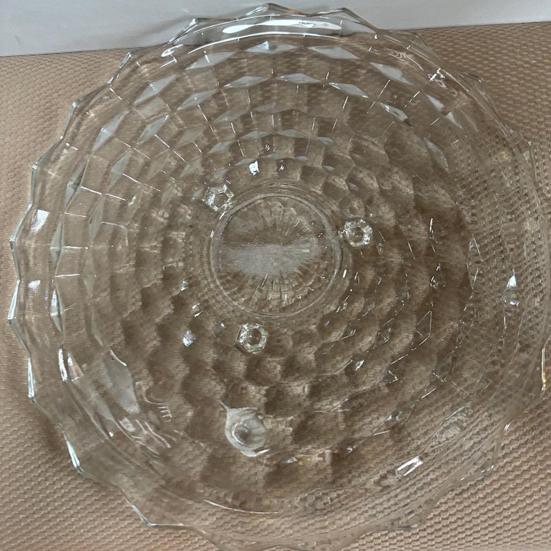 Vintage Fostoria Glass 3-footed Dish: Large Glass Platter - Etsy