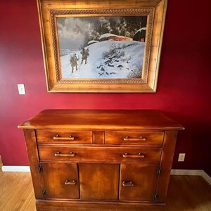 Cushman Colonial Creations Woodford Dresser Hutch No. 4-179, Vintage ...