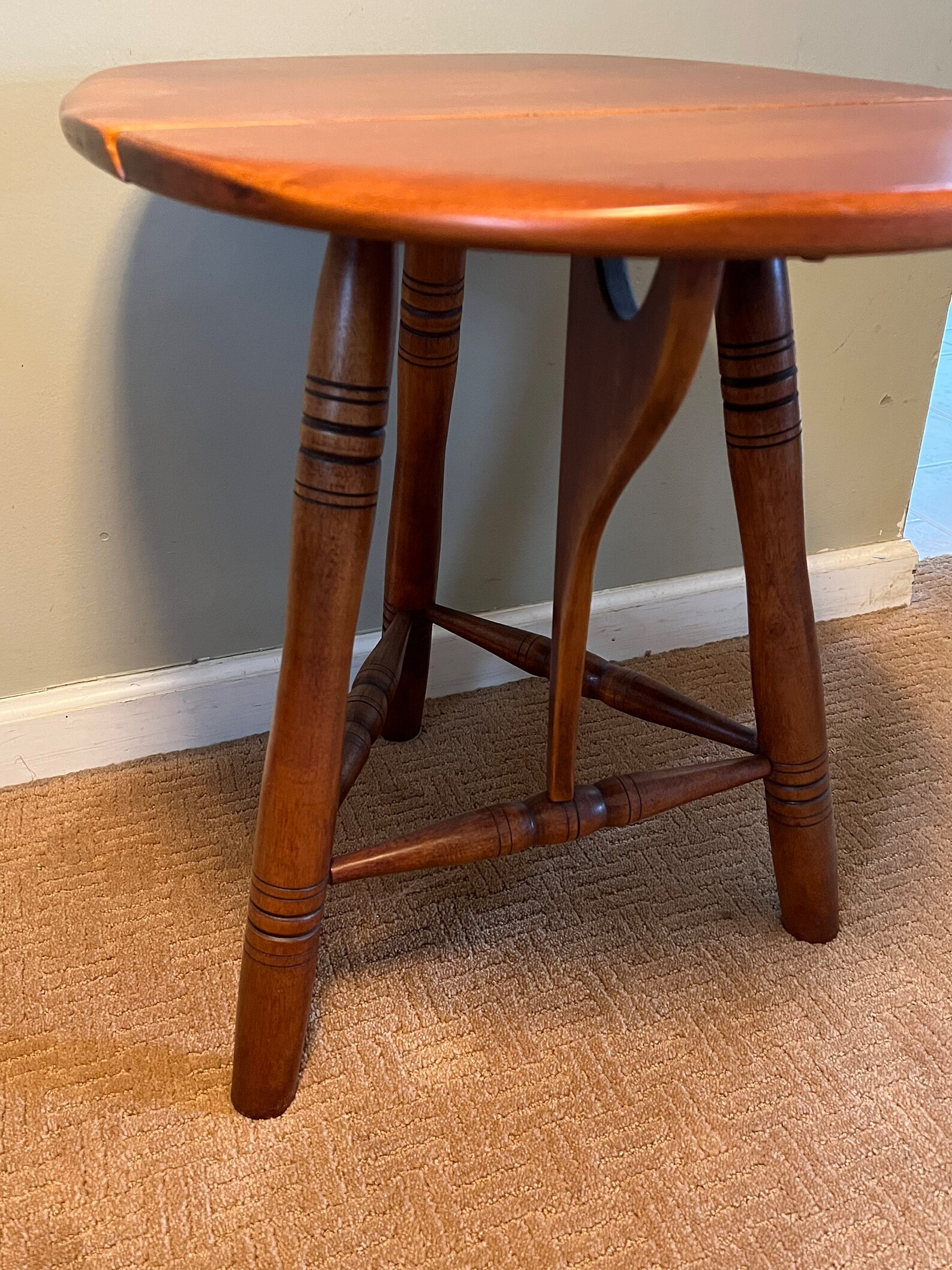 Cushman Colonial Creations Tripod Drop Leaf End Table No. 3-21 - Etsy