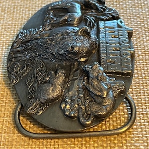 Vintage 1990 American Wildlife Belt Buckle: Bison, Bear, Beaver by ...