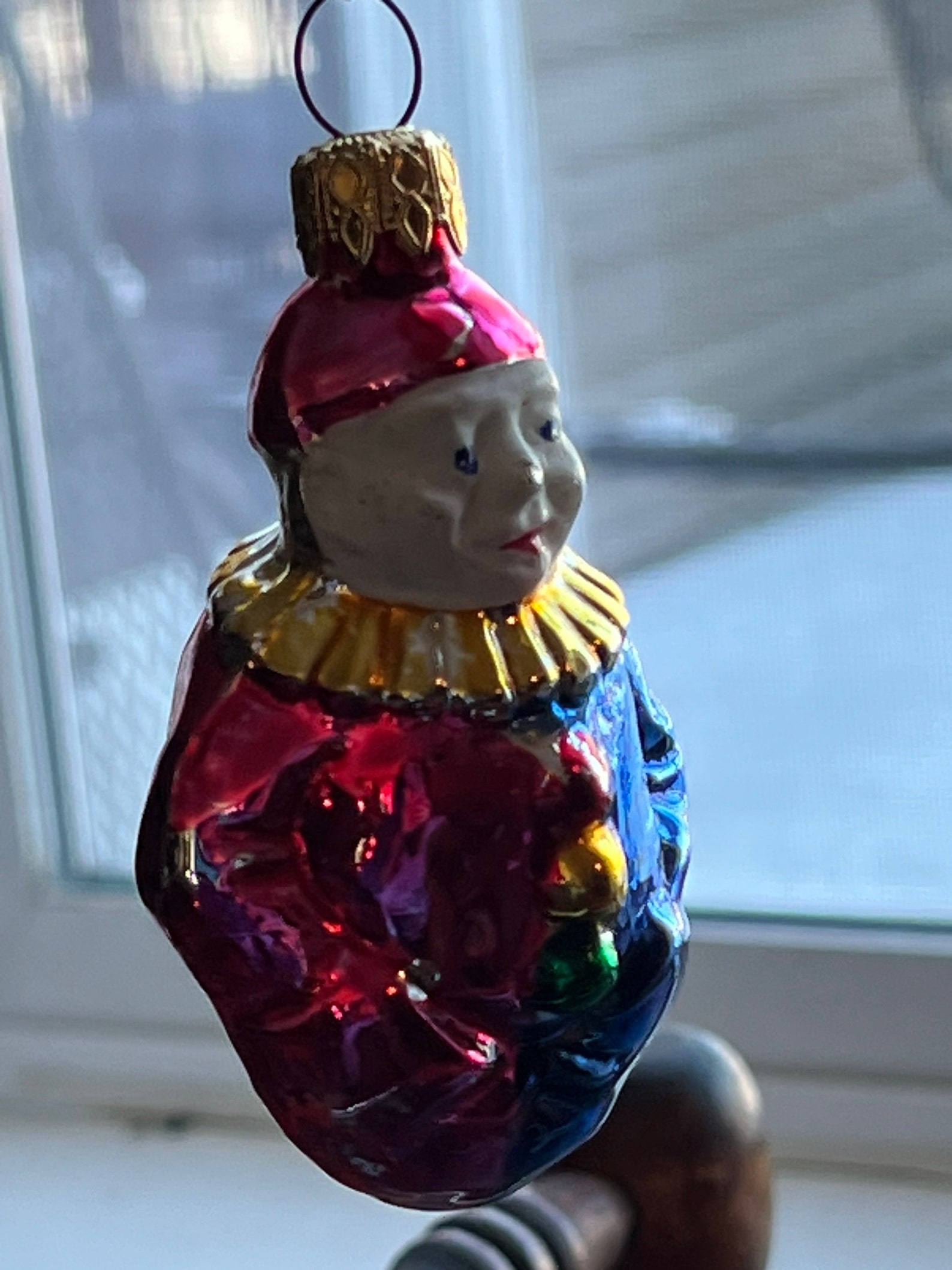 Vintage Clown Hand Blown Art Glass Ornament Made in West Germany Old ...