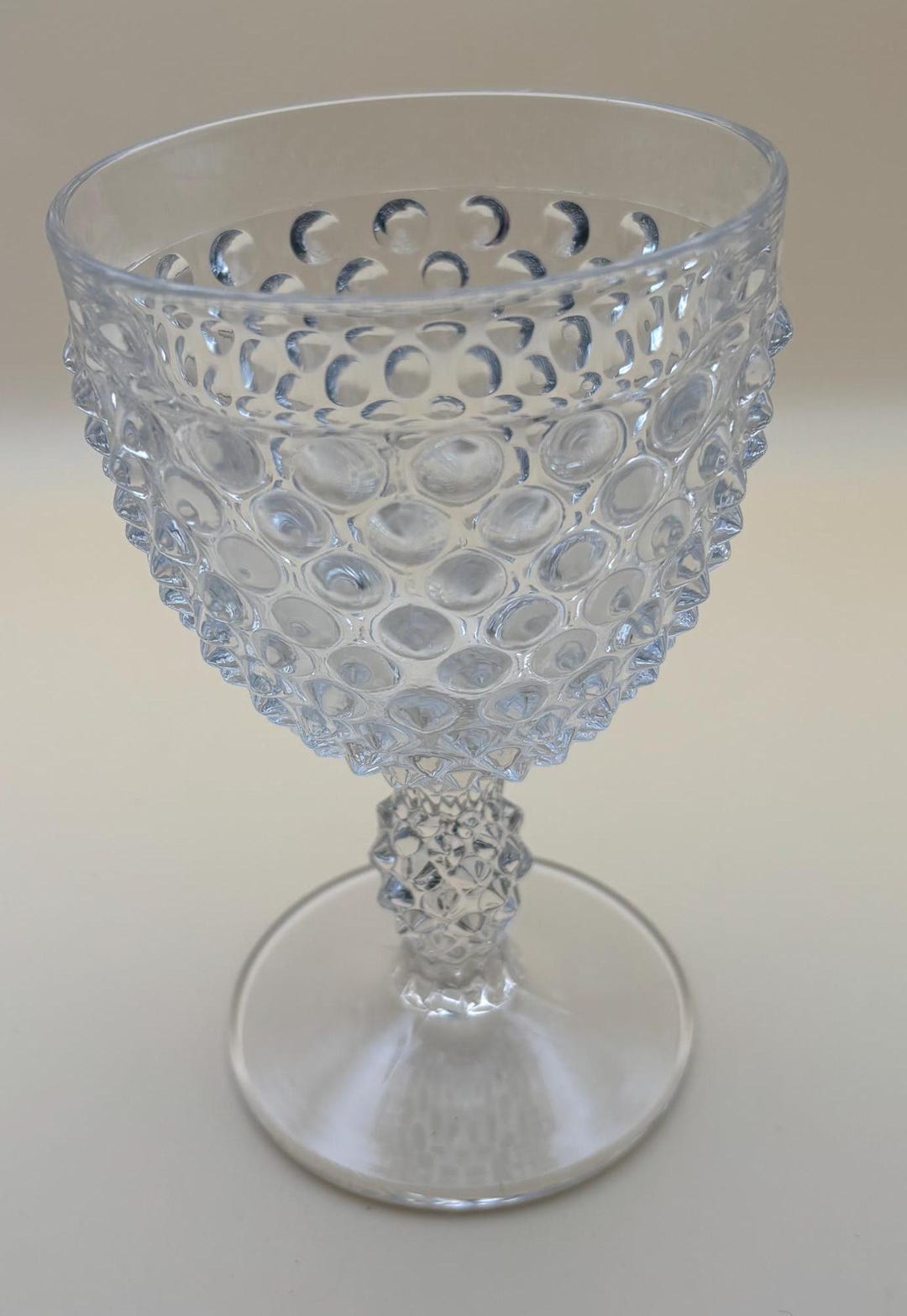 Vintage Hobnail Water Goblet Duncan & Miller Hobnail Glass With ...