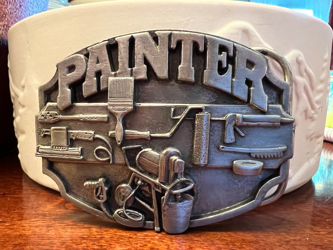 Vintage Siskiyou Pewter Painter Belt Buckle: 1988 V-50 - Etsy