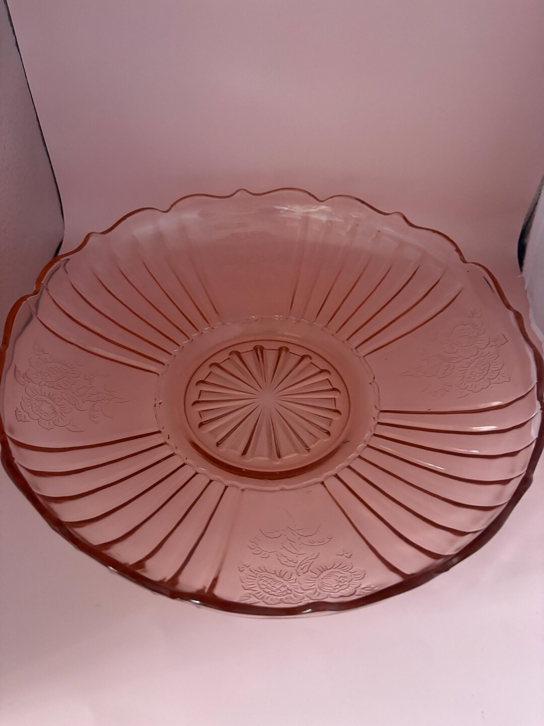 Vintage Anchor Hocking Mayfair Pattern Pink Depression Glass 12 ...