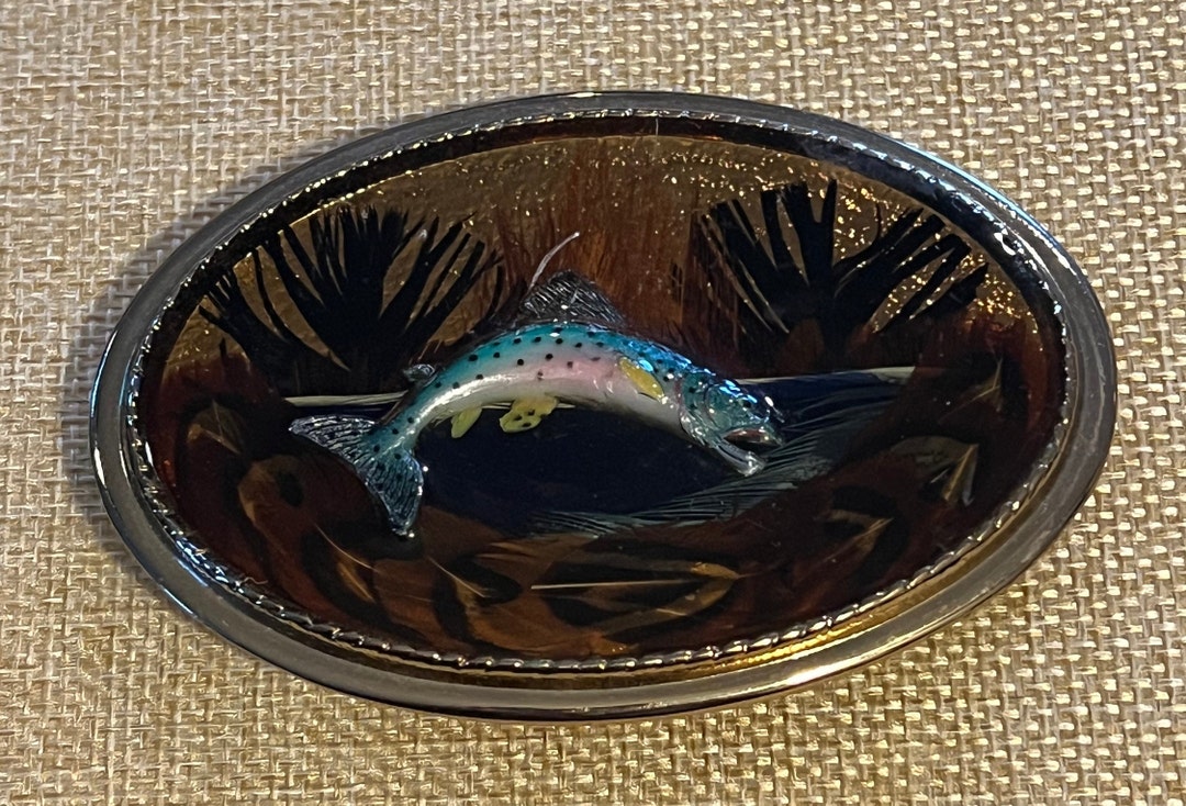 Vintage Fish Belt Buckle - Beaver Buckle Co. - Made in USA - Etsy