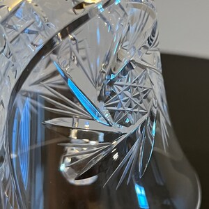 Vintage Crystal Cut Glass Bell Star of David Heavy Glass Bells Lover ...