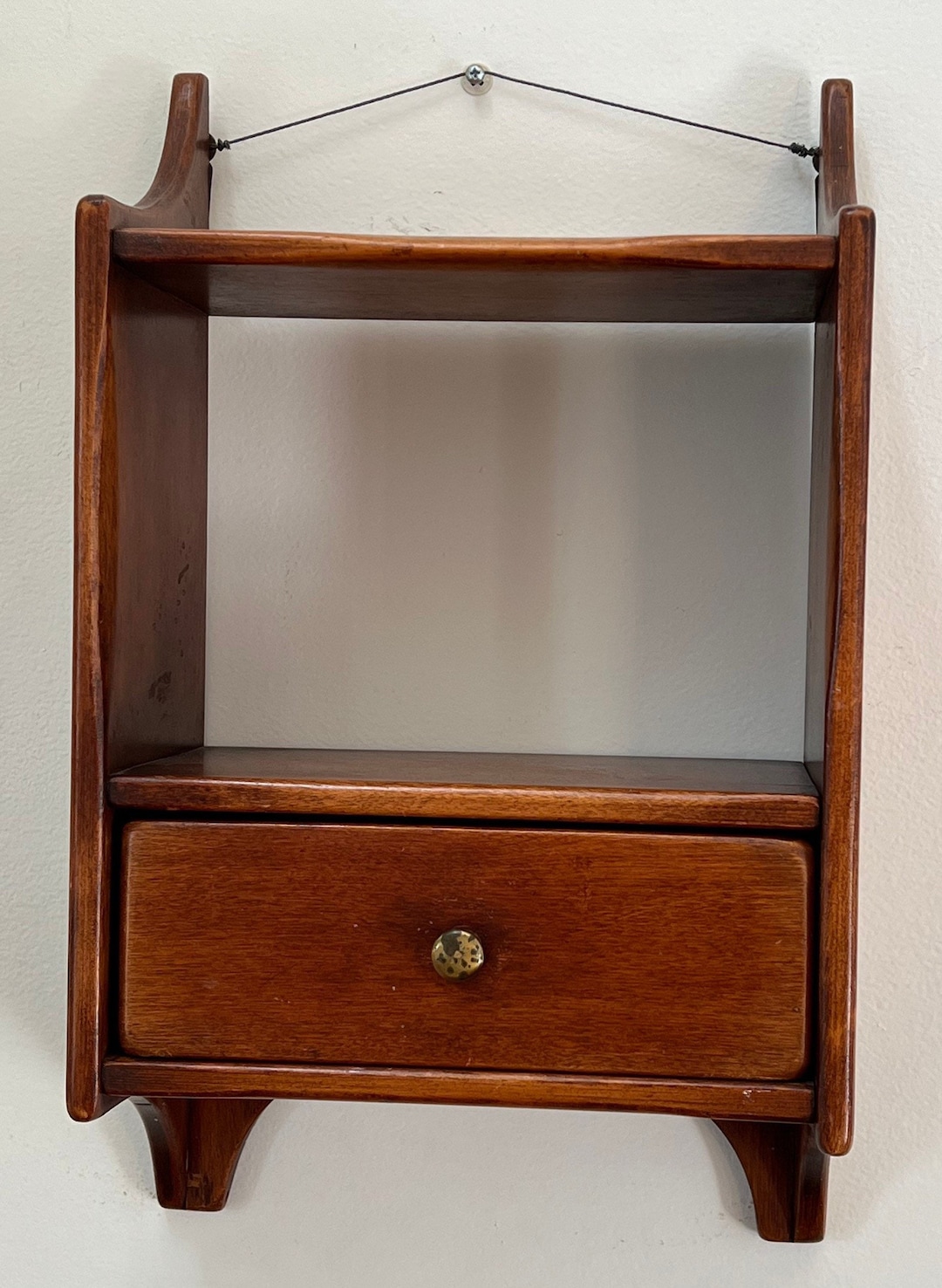 Vintage Cushman Colonial Hanging Wall Shelf With Drawer - Etsy