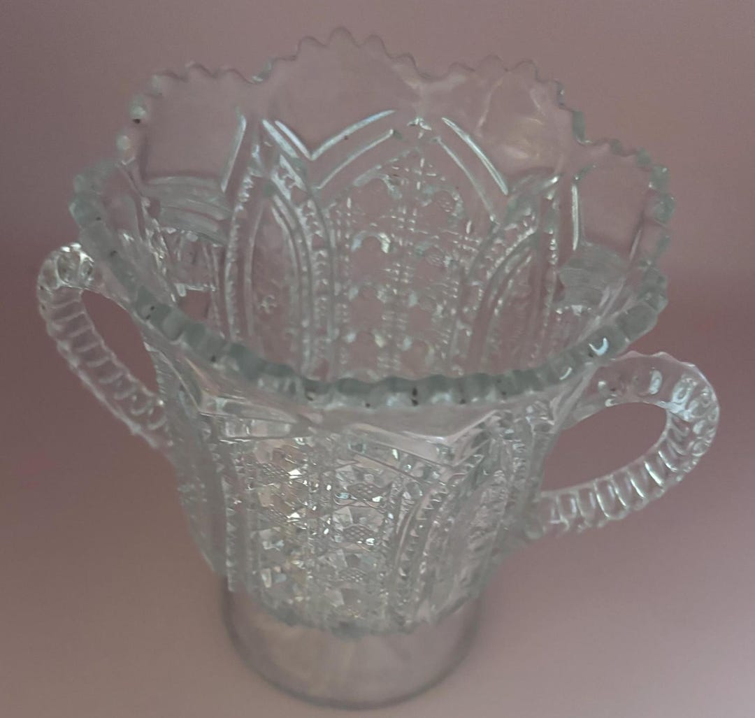 Antique Celery Higbee 1909 Crystal Cut Glass With 2 Handles Lover ...