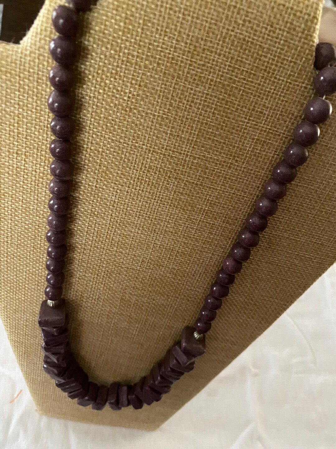 Vintage Karla Jordan Necklace Brown Beaded Jewelry Lover Antiques and ...
