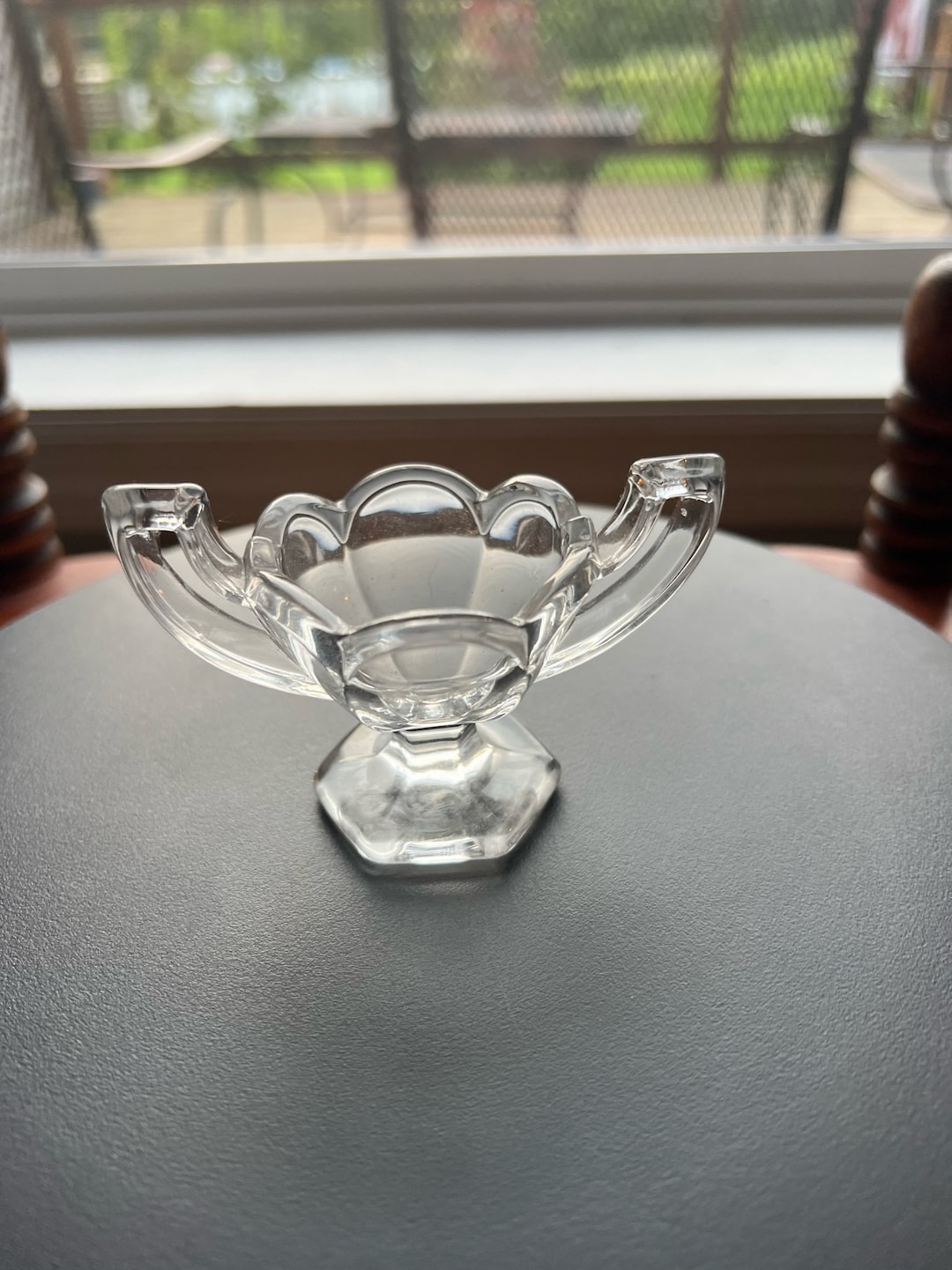 Vintage Cut Crystal Salt Dish: Art Deco Mini Trophy Vase - Etsy