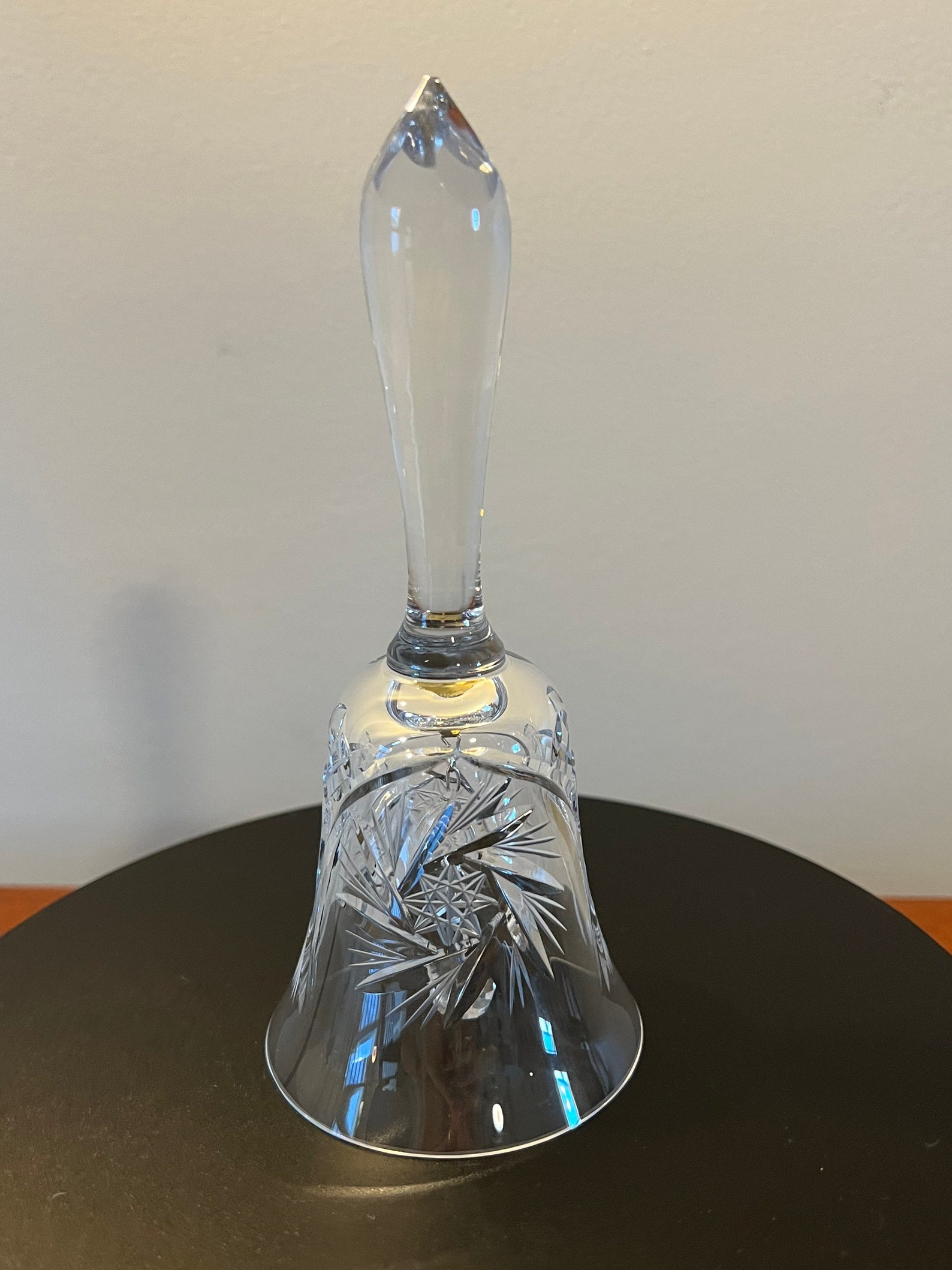 Vintage Crystal Cut Glass Bell Star of David Heavy Glass Bells Lover ...