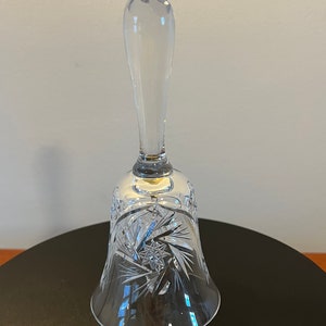 Vintage Crystal Cut Glass Bell Star of David Heavy Glass Bells Lover ...