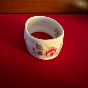 Vintage Countess Fine Bone China Napkin Ring Holder: Hand-painted Roses ...