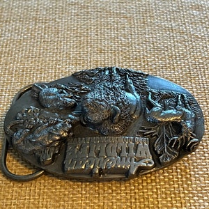 Vintage 1990 American Wildlife Belt Buckle: Bison, Bear, Beaver by ...