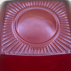 Vintage Ruby Red Square Bowl Anchor Hocking Gorgeous Red Bowl Lover ...
