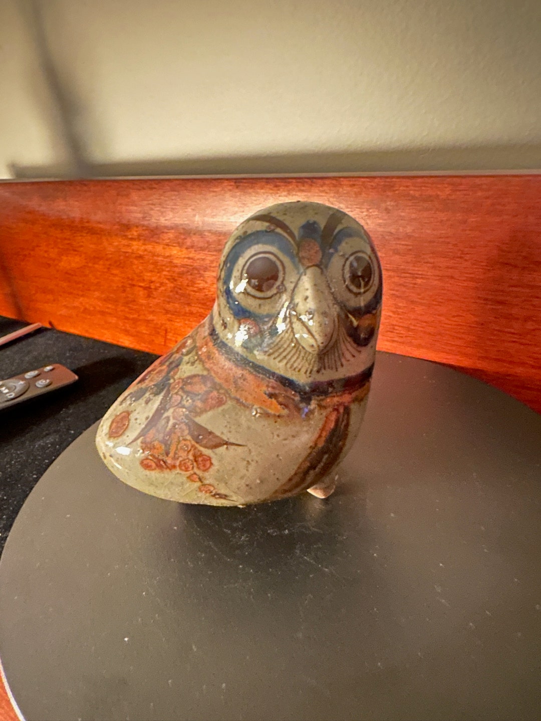 Vintage Tonala Mexican Pottery Owl: Signed Folk Art Decor - Etsy