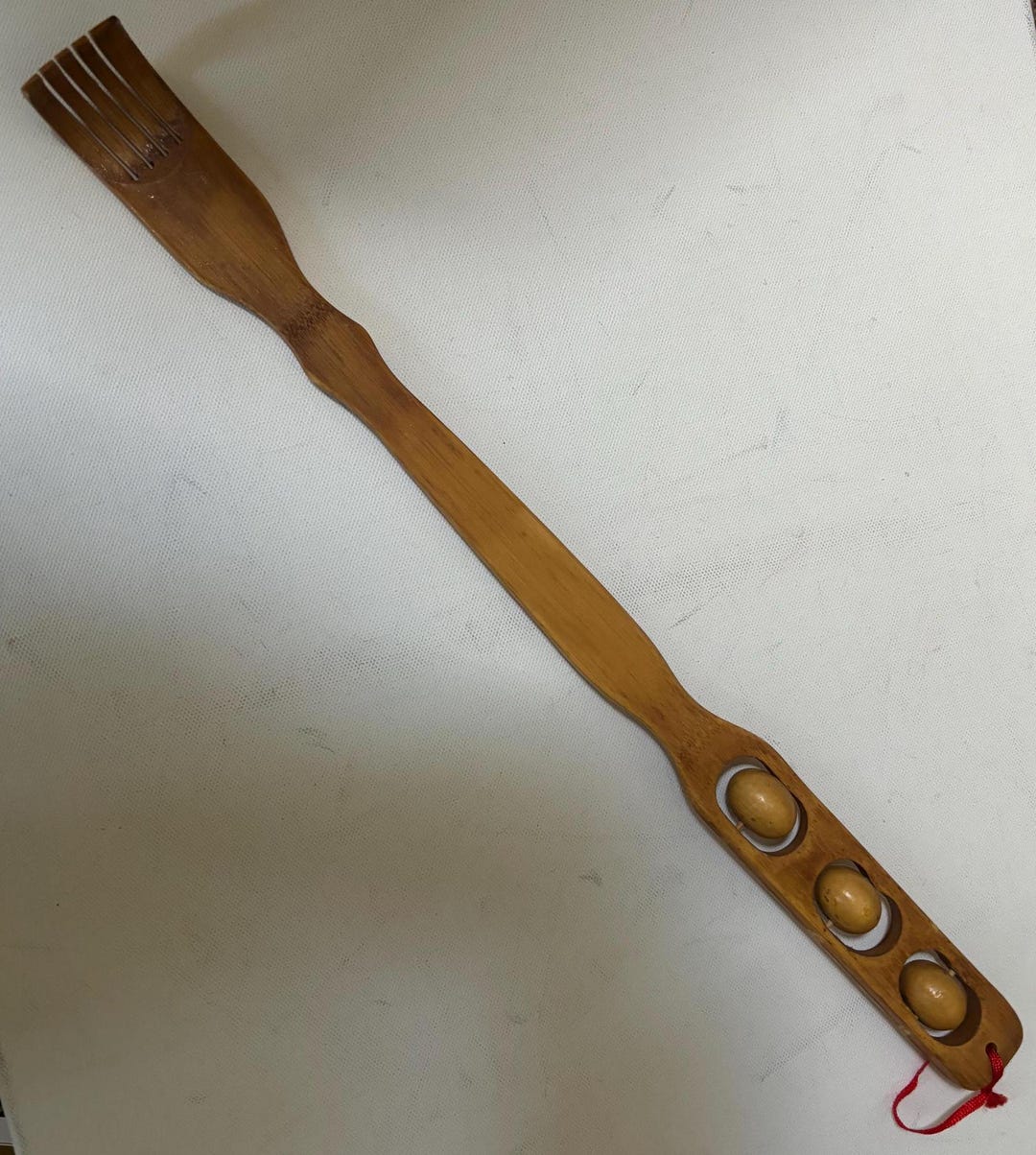 Vintage Hand Carved Wooden Back Scratcher and Back Massager Lover ...