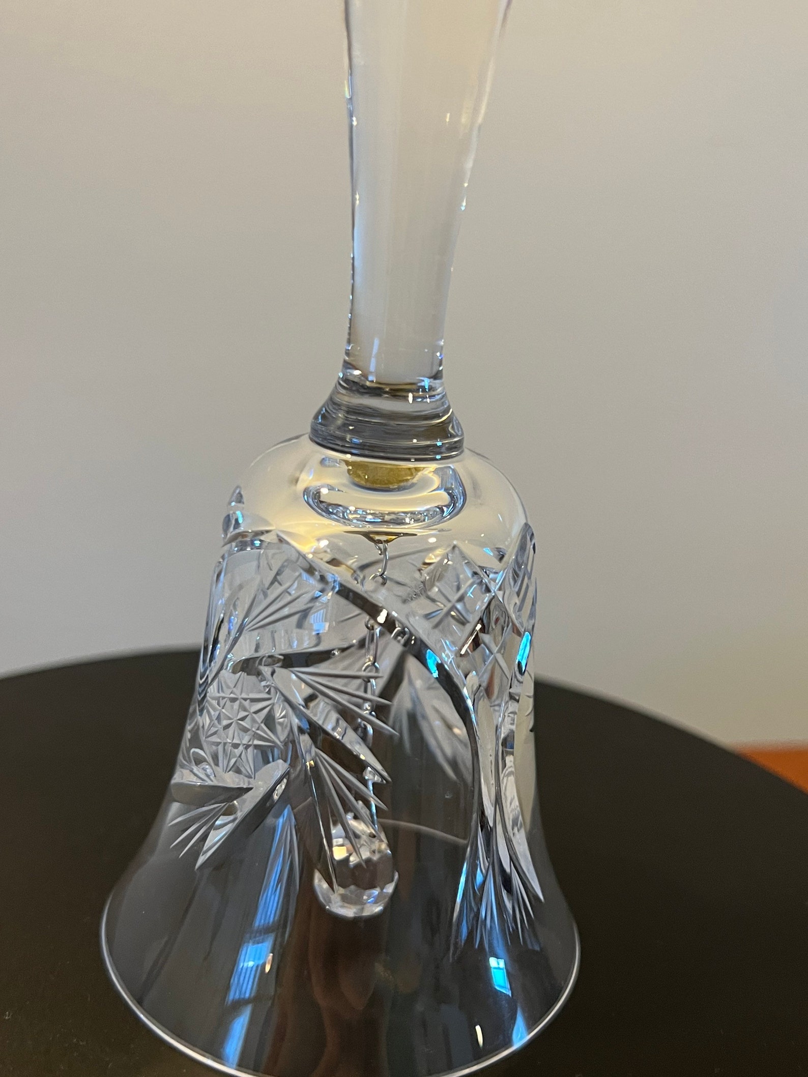 Vintage Crystal Cut Glass Bell Star of David Heavy Glass Bells Lover ...