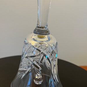 Vintage Crystal Cut Glass Bell Star of David Heavy Glass Bells Lover ...