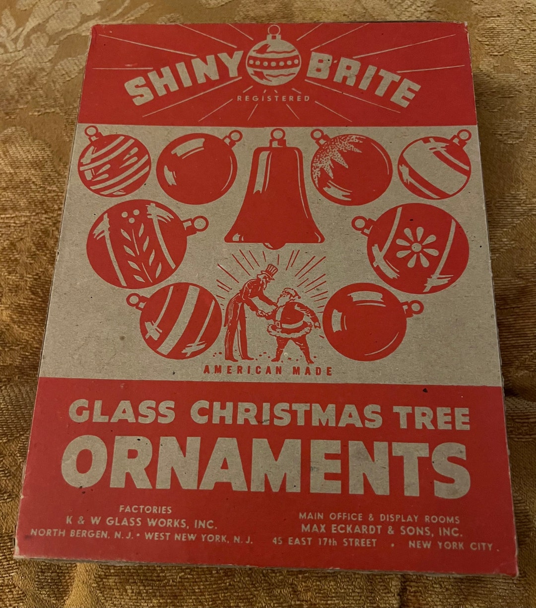 Vintage Shiny Brite Glass Ornaments - Set of 12 in Original Box - Etsy