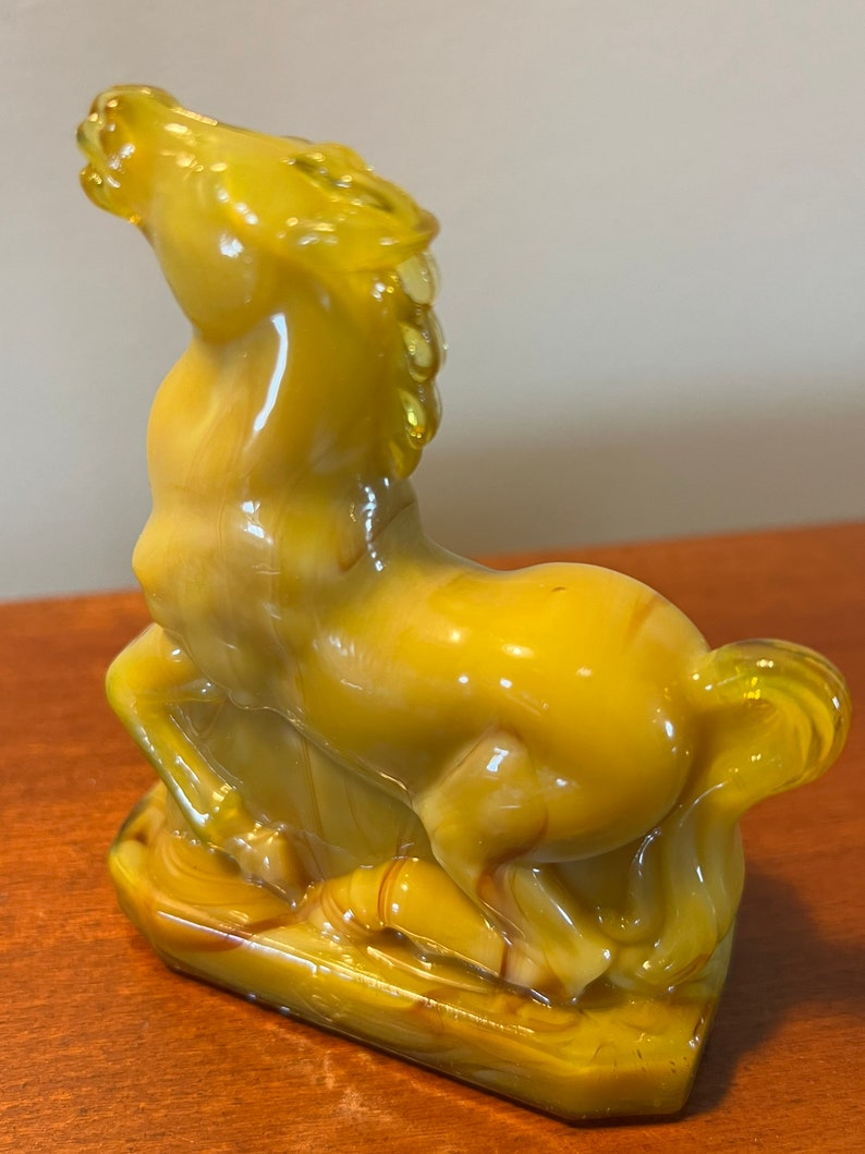 Vintage Boyd Joey the Horse Joe Figurine Slag Glass Goldish Brown Color ...