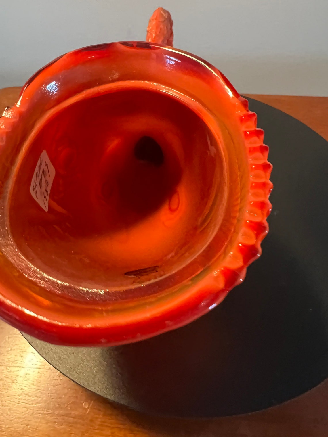 Vintage Red Slag Orange Summit Art Glass Fish Dolphin - Etsy