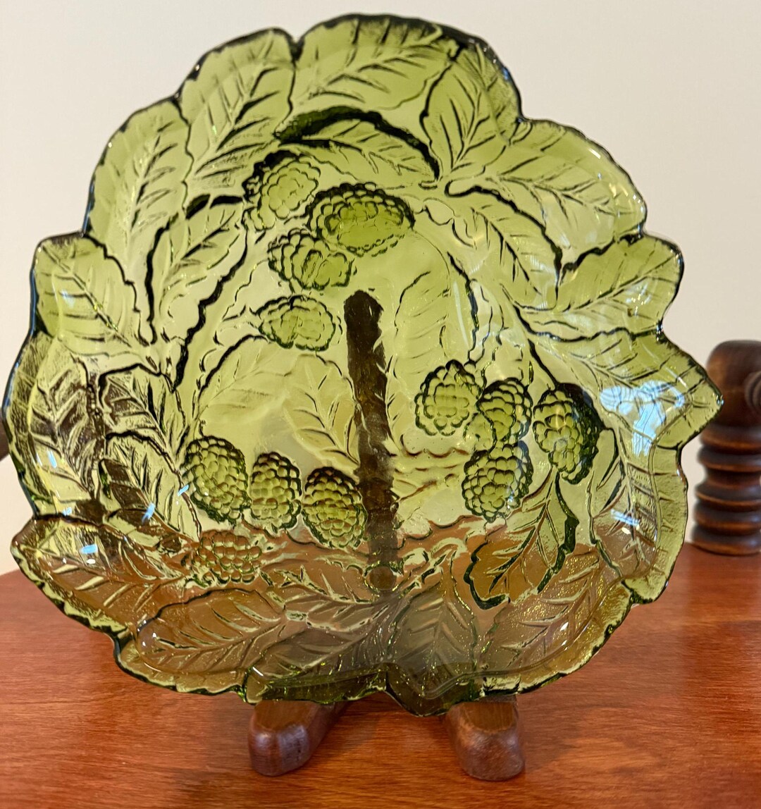 Green Glass Bowl Trinket Dish Avocado Home Decor Unique Gift for Her ...