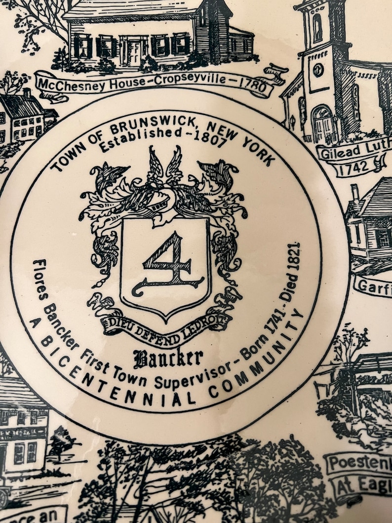 Vintage Town of Brunswick Historic Bicentennial Hooper Advertising ...