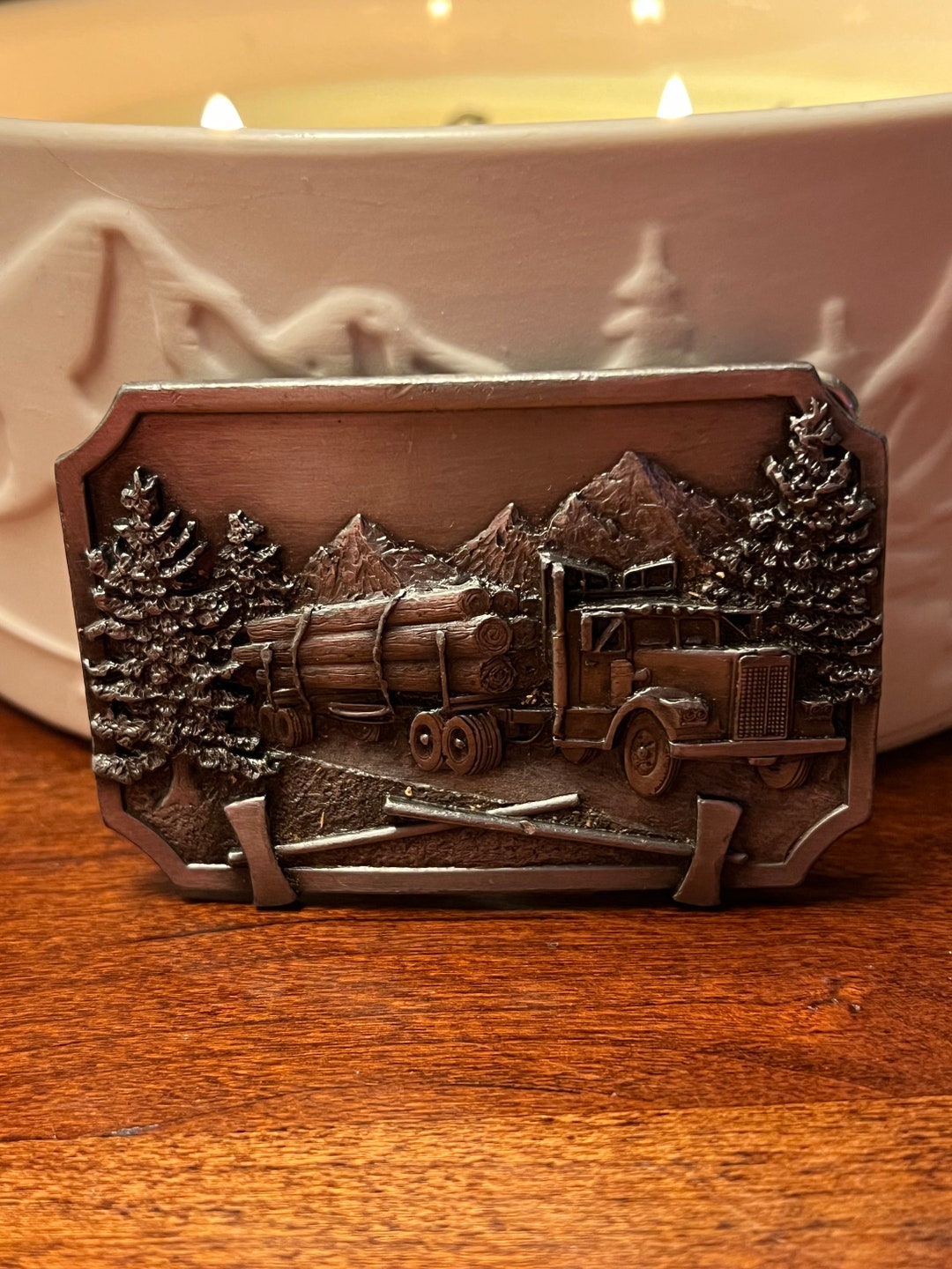 Vintage Siskiyou Logging Truck Belt Buckle, Truck Belt Buckle, Siskiyou ...