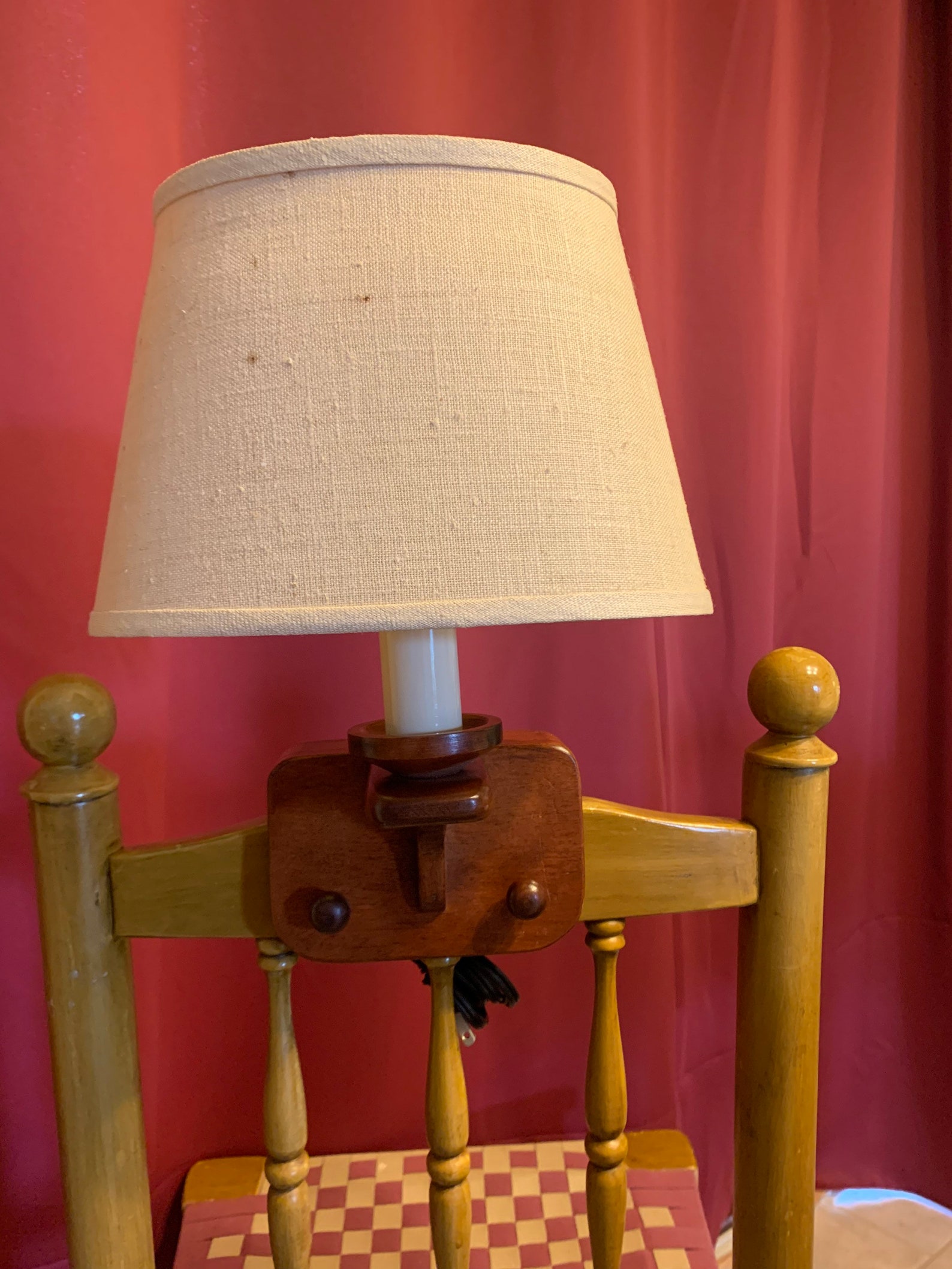 Cushman Colonial Creations Removable Bed Lamp 4-196 With Original Shade ...