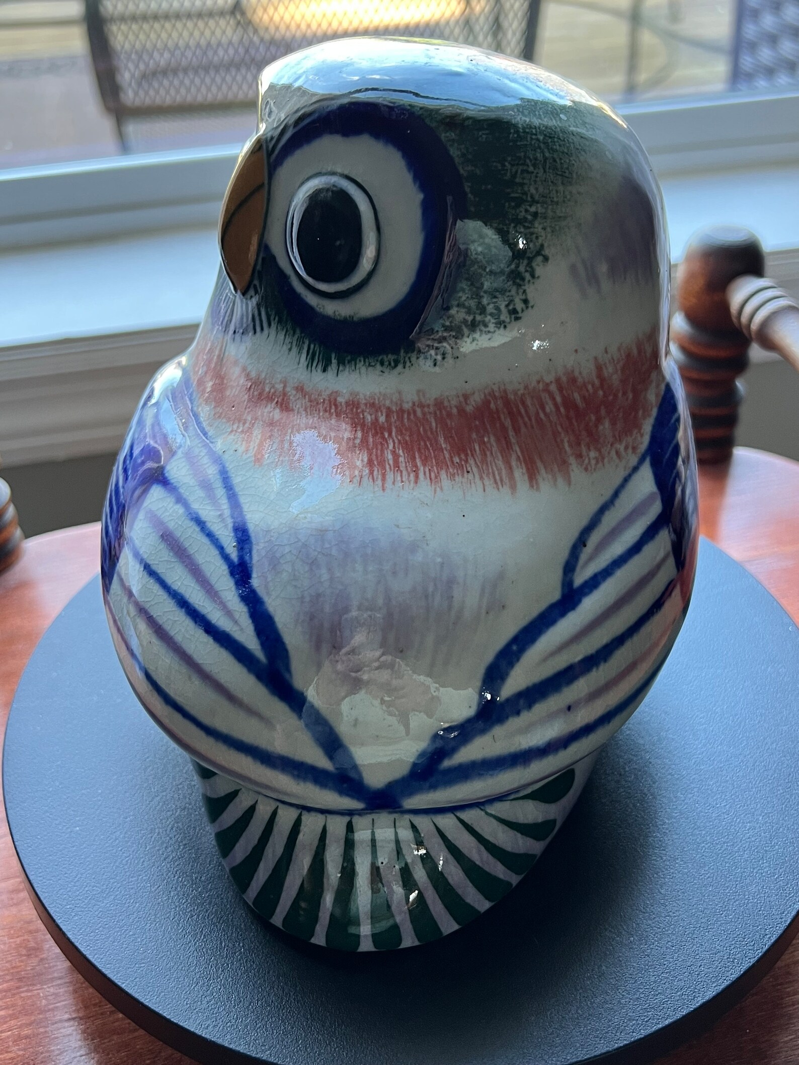 Vintage Tonala Mexican Pottery Owl - Erandi Signed Folk Art - Etsy