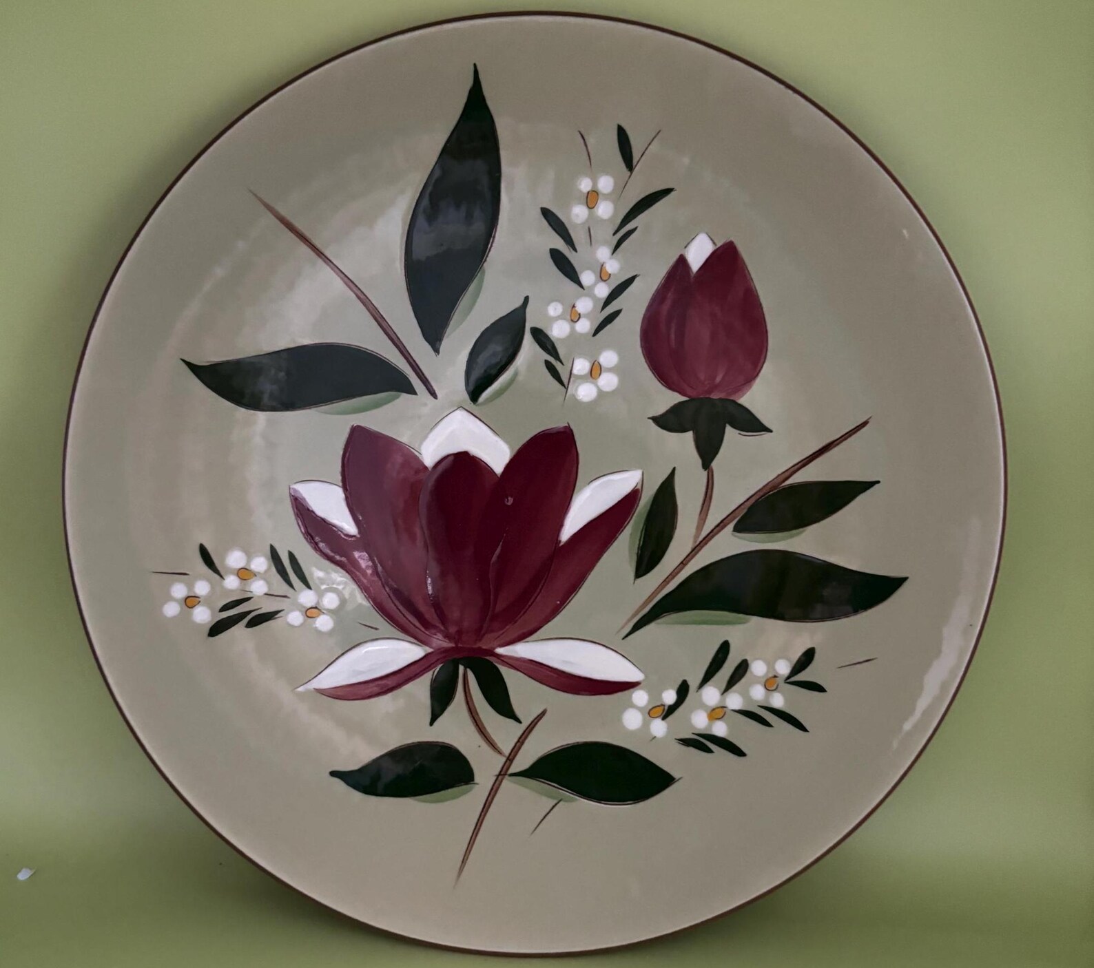 Stangl Pottery Plate Flowers Design Potteries From Trenton, NJ Hand ...