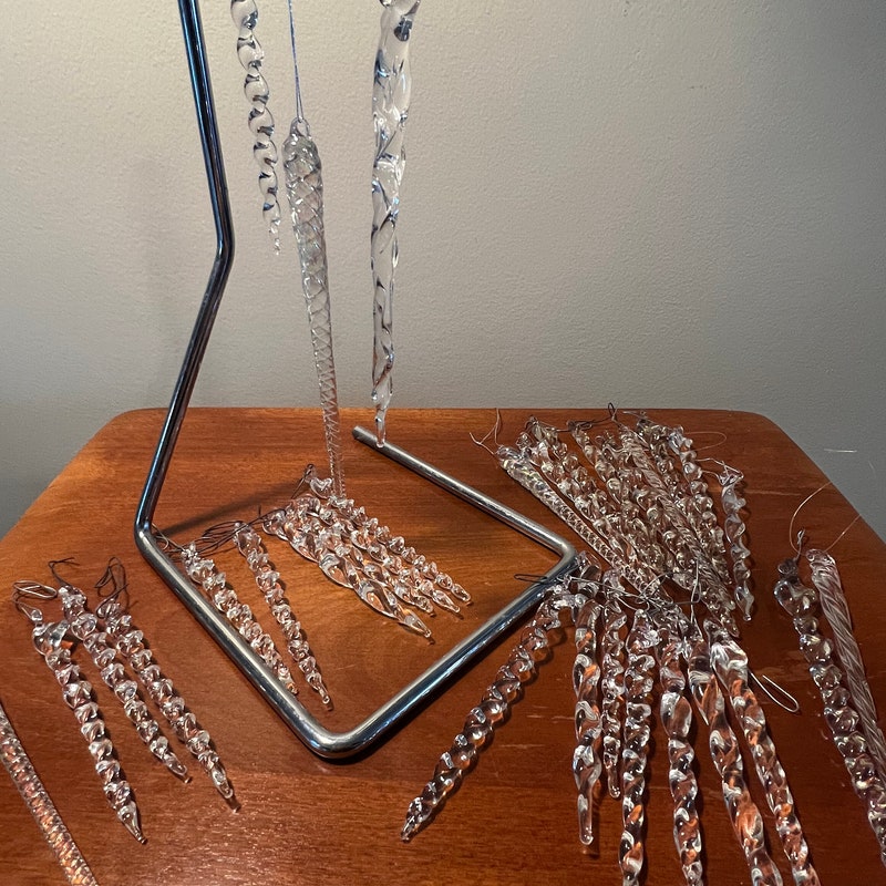 Glass Icicles - Etsy